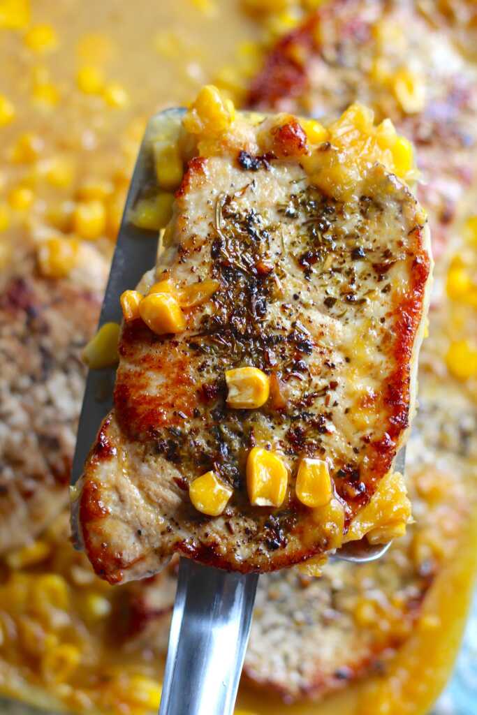 Creamed Corn Pork Chops | 12 Tomatoes