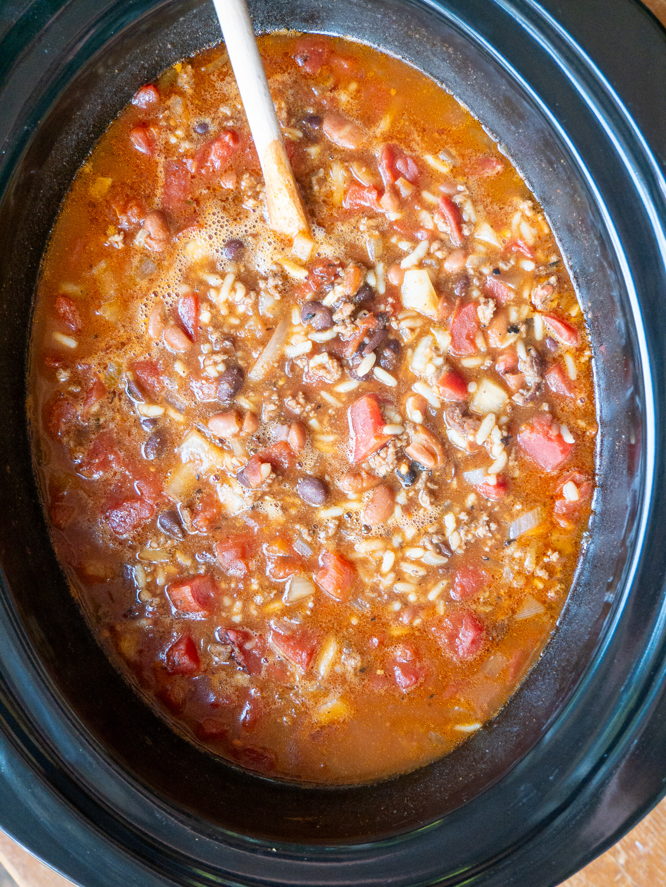 Slow Cooker Taco Rice Soup | 12 Tomatoes